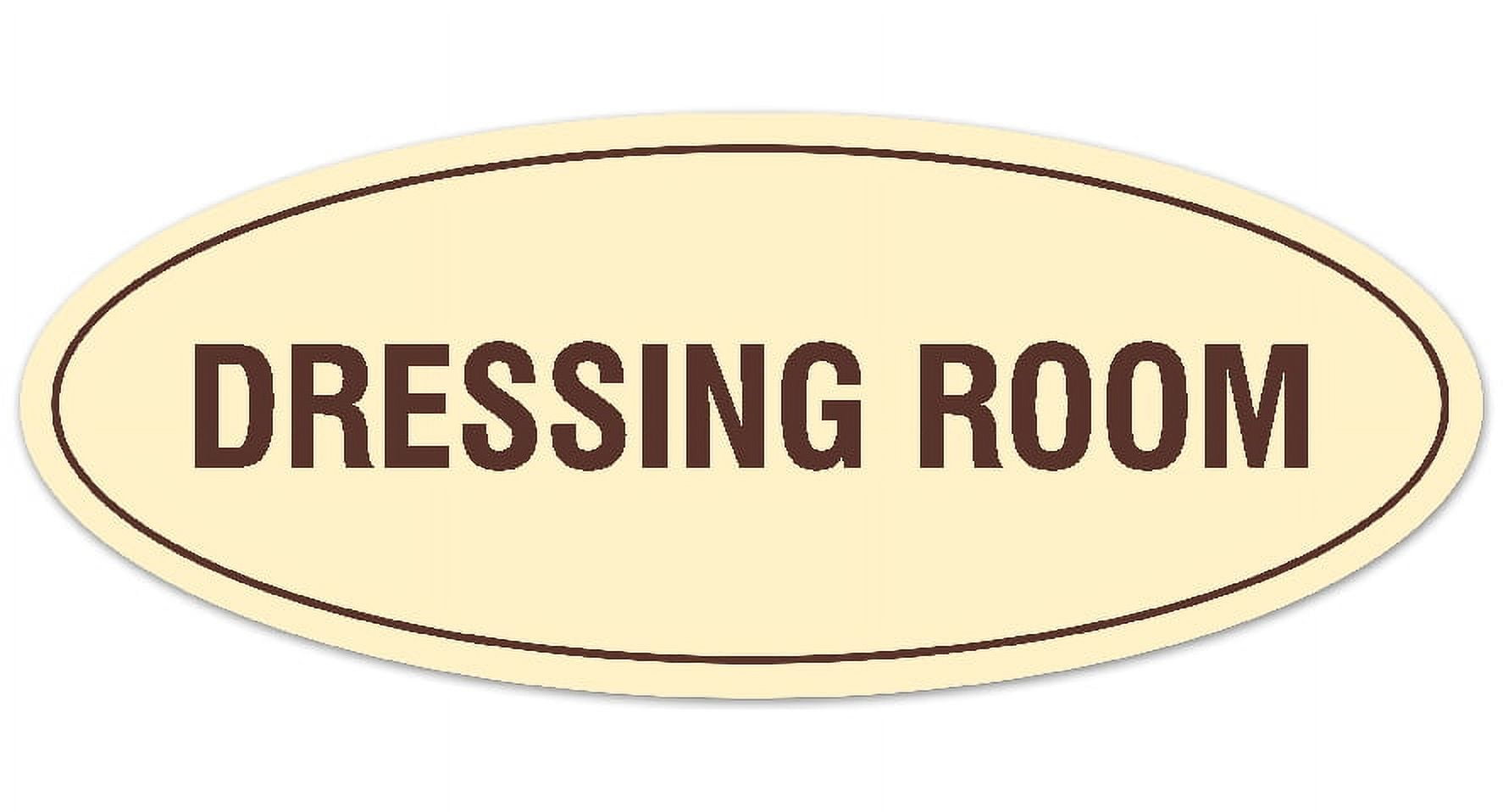 Signs ByLITA Oval DRESSING ROOM Sign - Laser-Engraved Lettering ...