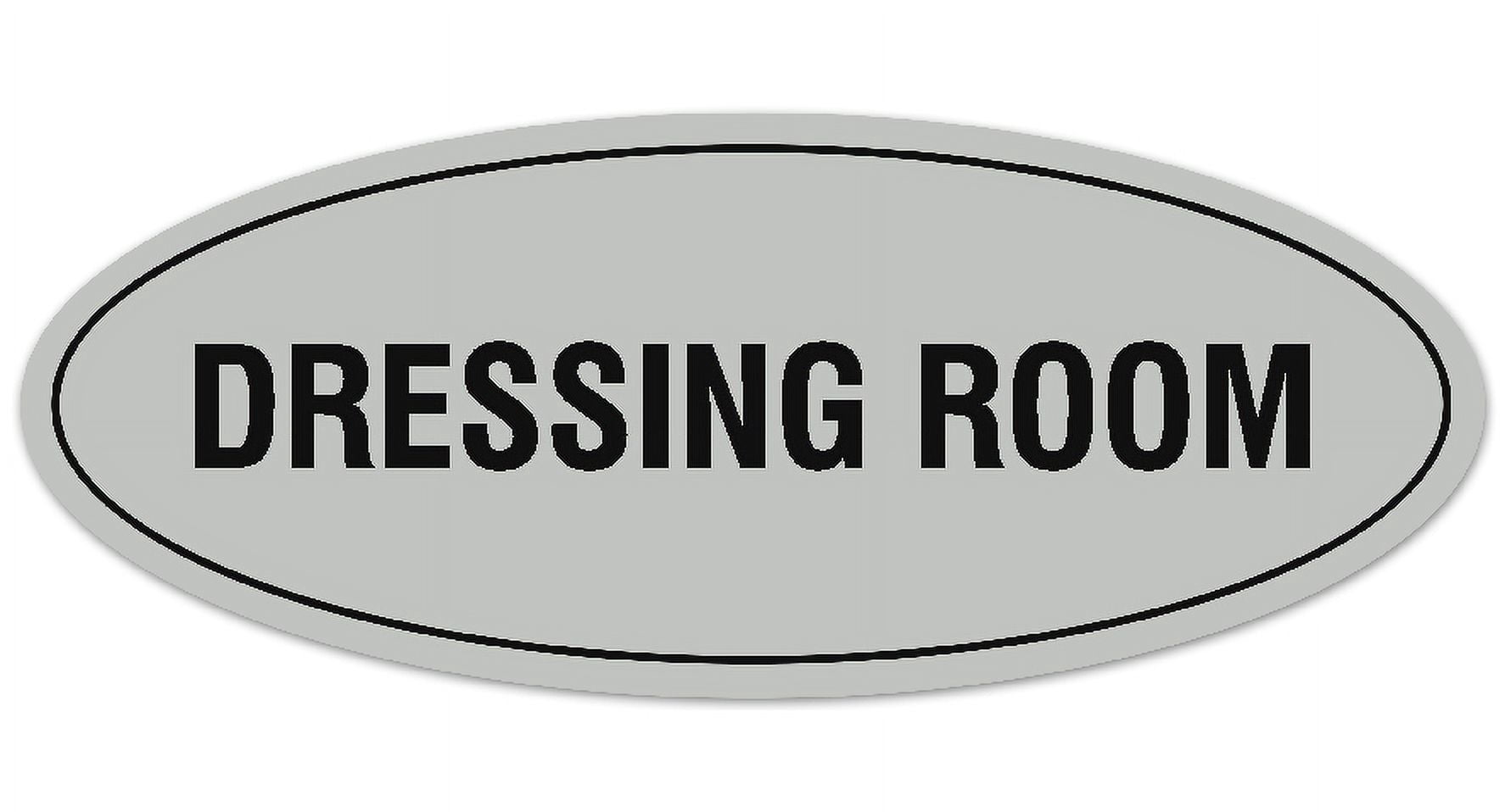 Signs ByLITA Oval DRESSING ROOM Sign - Laser-Engraved Lettering ...