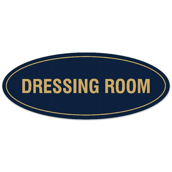 Signs ByLITA Oval DRESSING ROOM Sign - Laser-Engraved Lettering ...