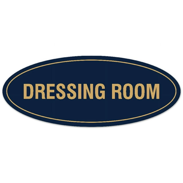 Signs ByLITA Oval DRESSING ROOM Sign - Laser-Engraved Lettering ...