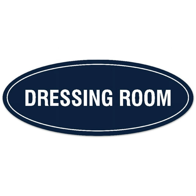 Signs ByLITA Oval DRESSING ROOM Sign - Laser-Engraved Lettering ...