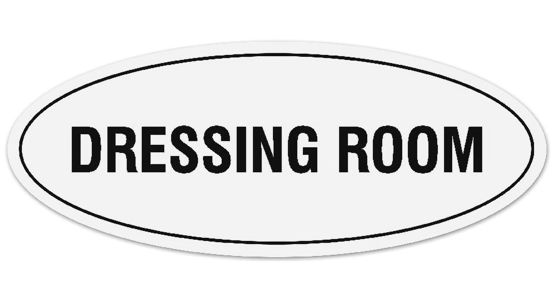 Signs ByLITA Oval DRESSING ROOM Sign - Laser-Engraved Lettering ...