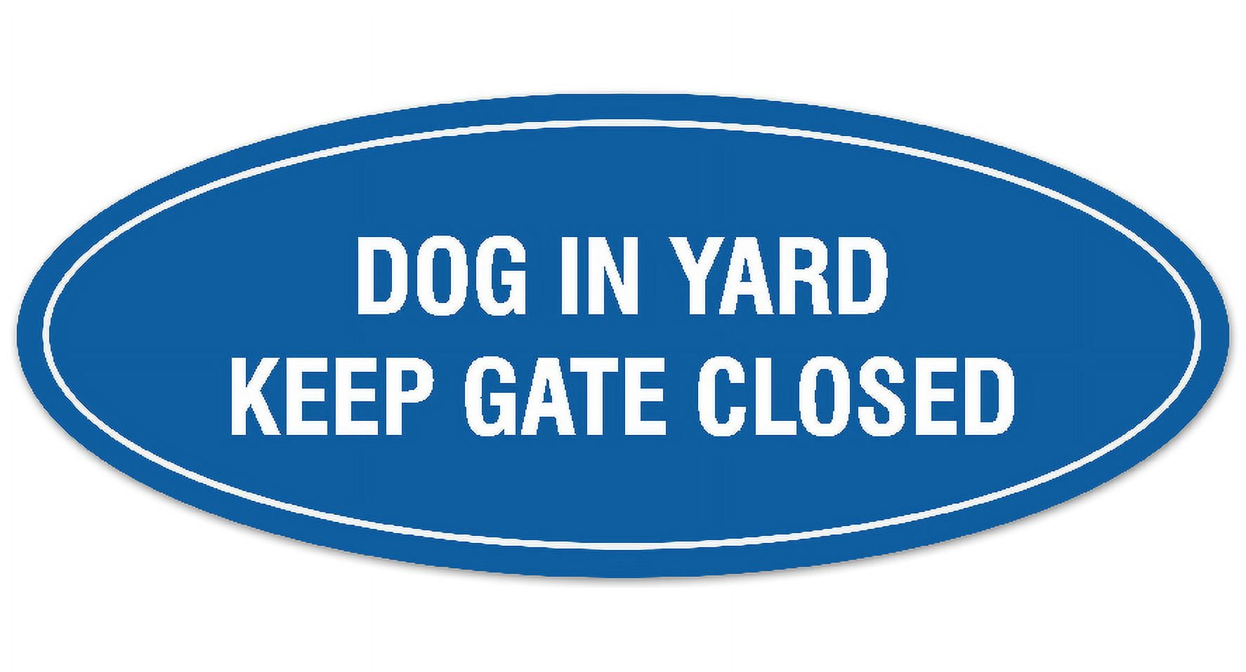 Signs ByLITA Oval Dog in Yard Keep Gate Closed Sign - Laser-Engraved ...