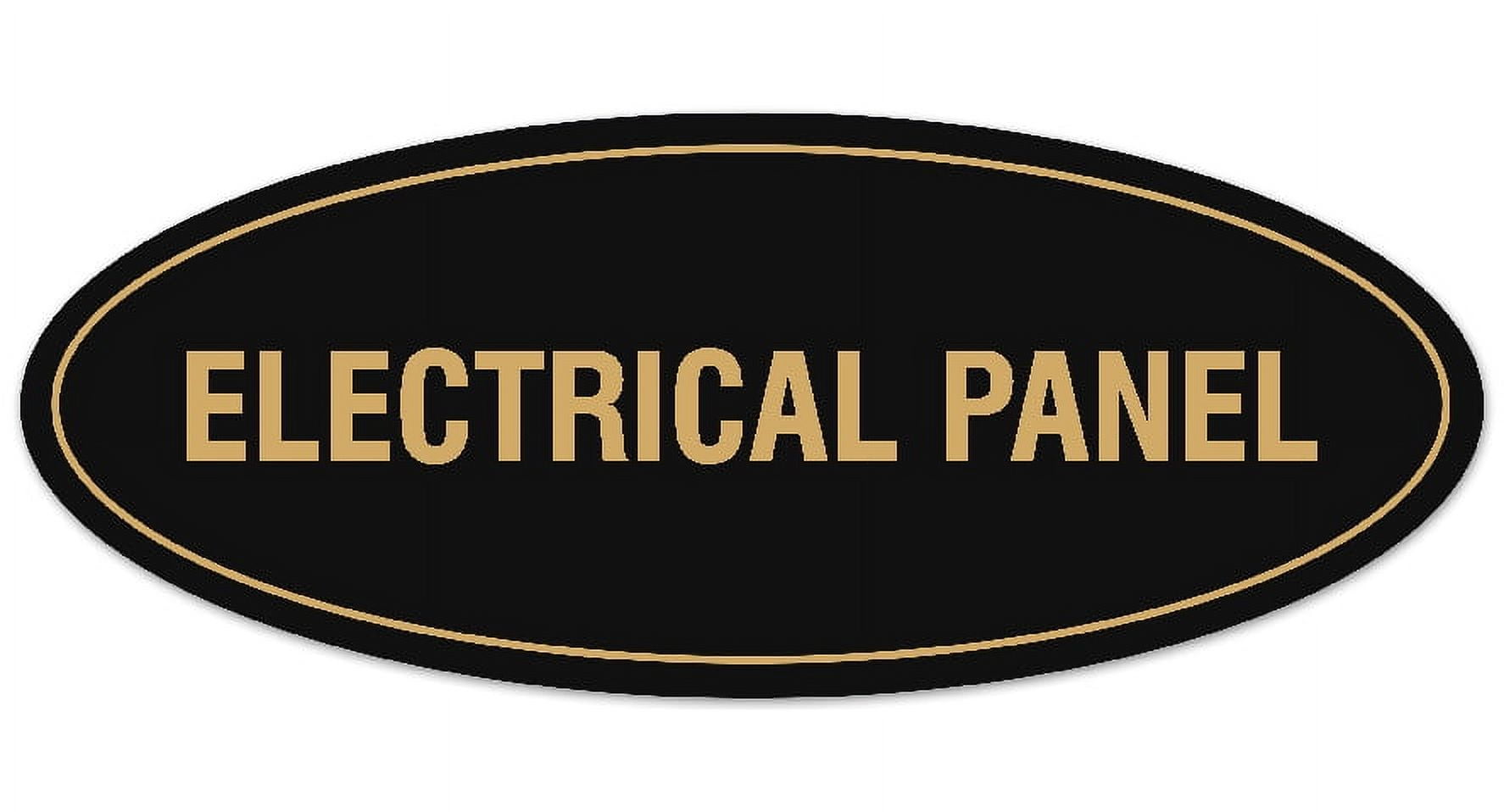 Signs ByLITA Oval Electrical Panel Sign - Laser-Engraved Lettering ...