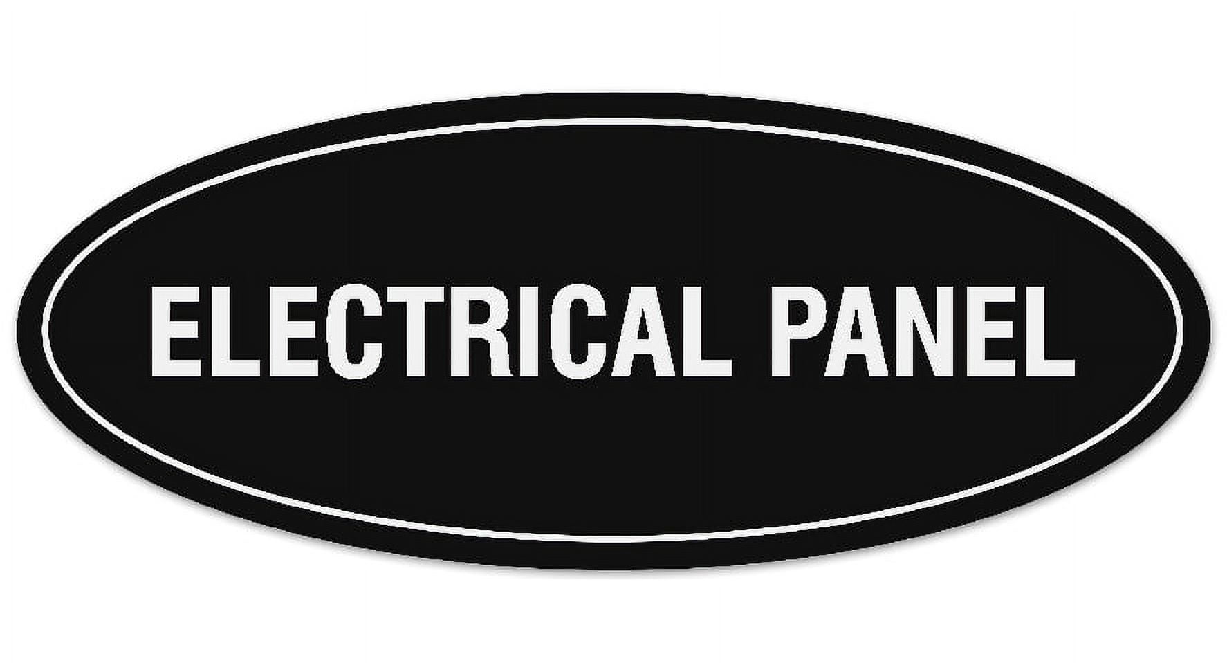Signs ByLITA Oval Electrical Panel Sign - Laser-Engraved Lettering ...