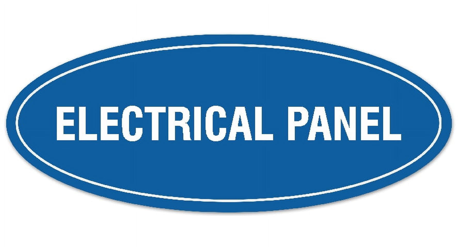 Signs ByLITA Oval Electrical Panel Sign - Laser-Engraved Lettering ...