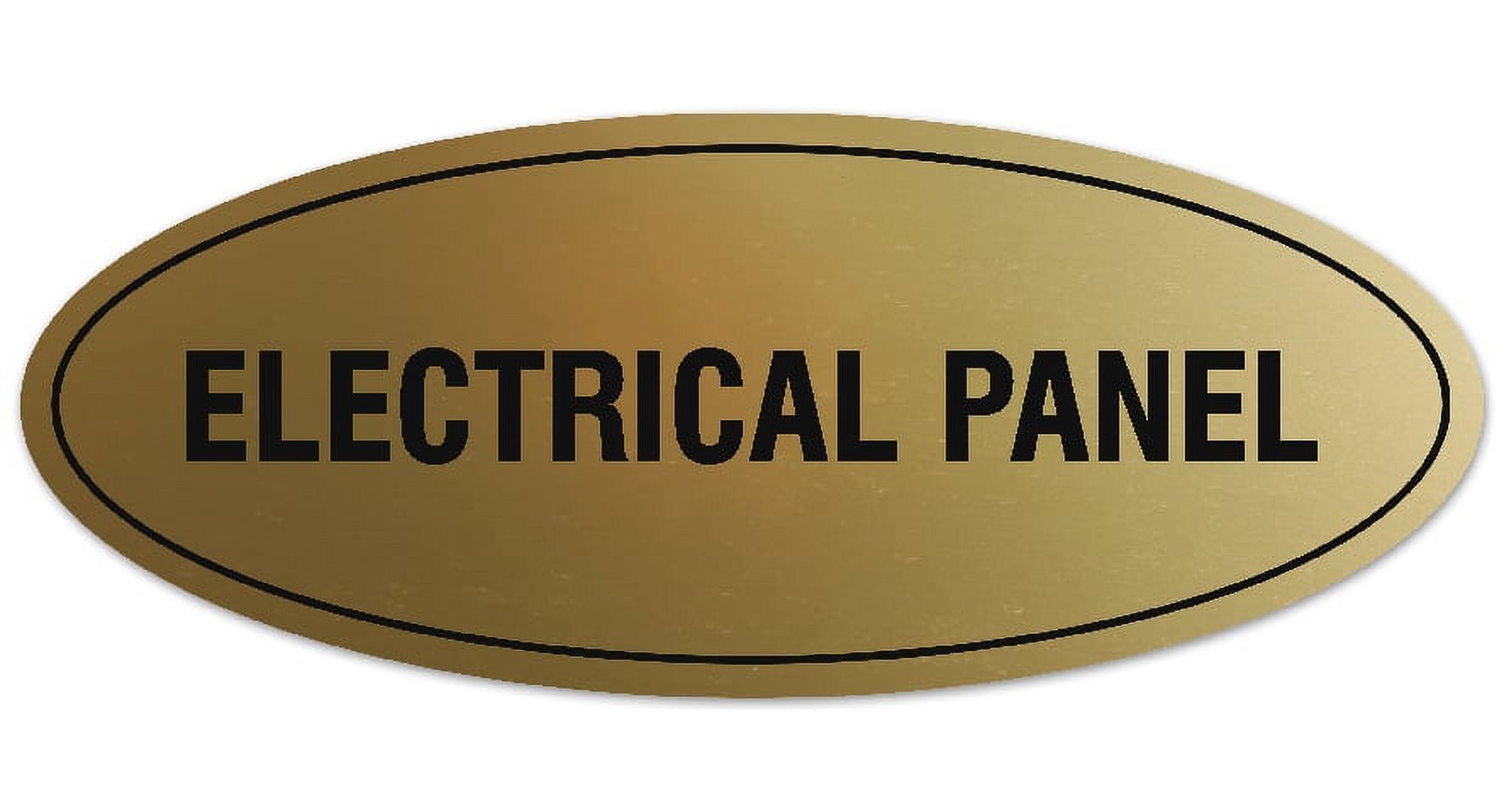 Signs ByLITA Oval Electrical Panel Sign - Laser-Engraved Lettering ...
