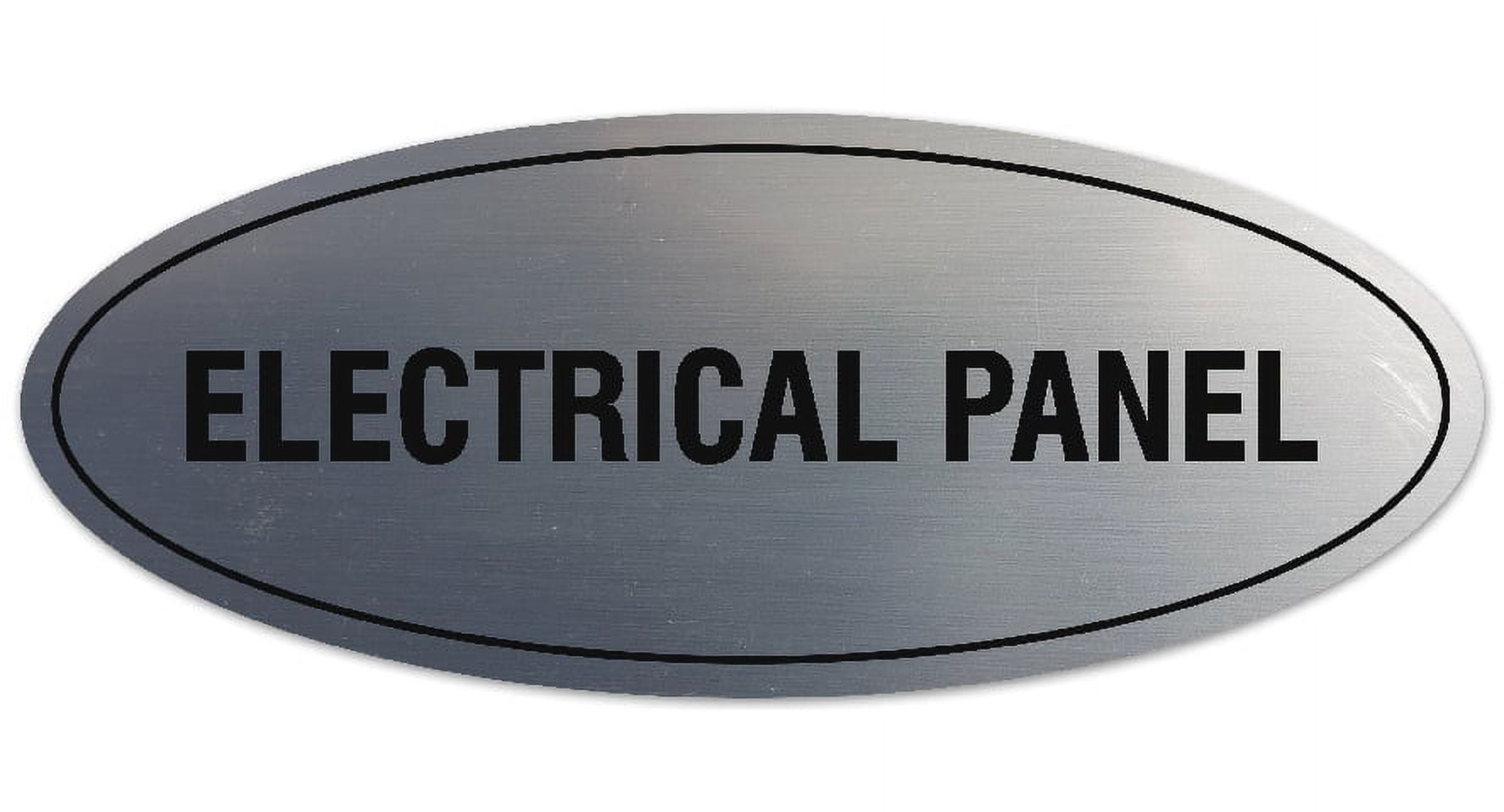 Signs ByLITA Oval Electrical Panel Sign - Laser-Engraved Lettering ...