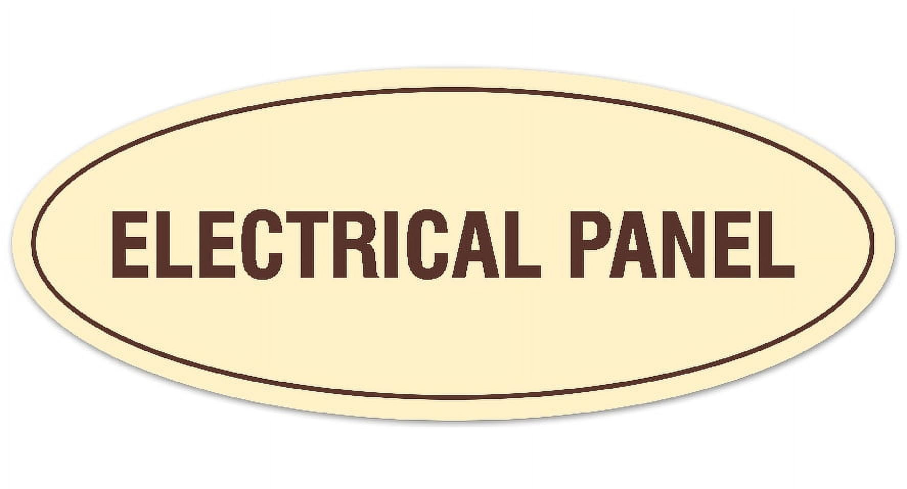 Signs ByLITA Oval Electrical Panel Sign - Laser-Engraved Lettering ...