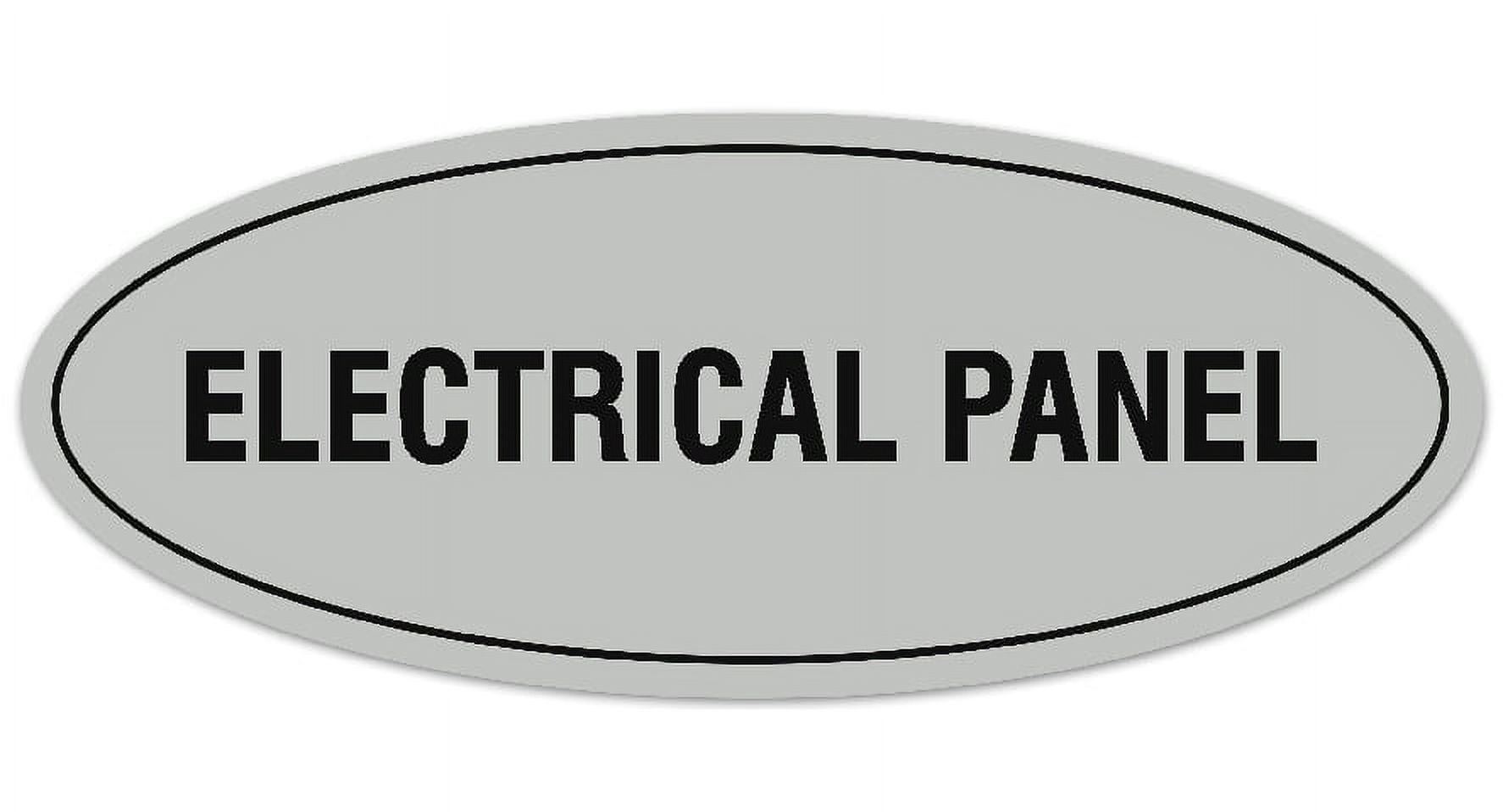 Signs ByLITA Oval Electrical Panel Sign - Laser-Engraved Lettering ...