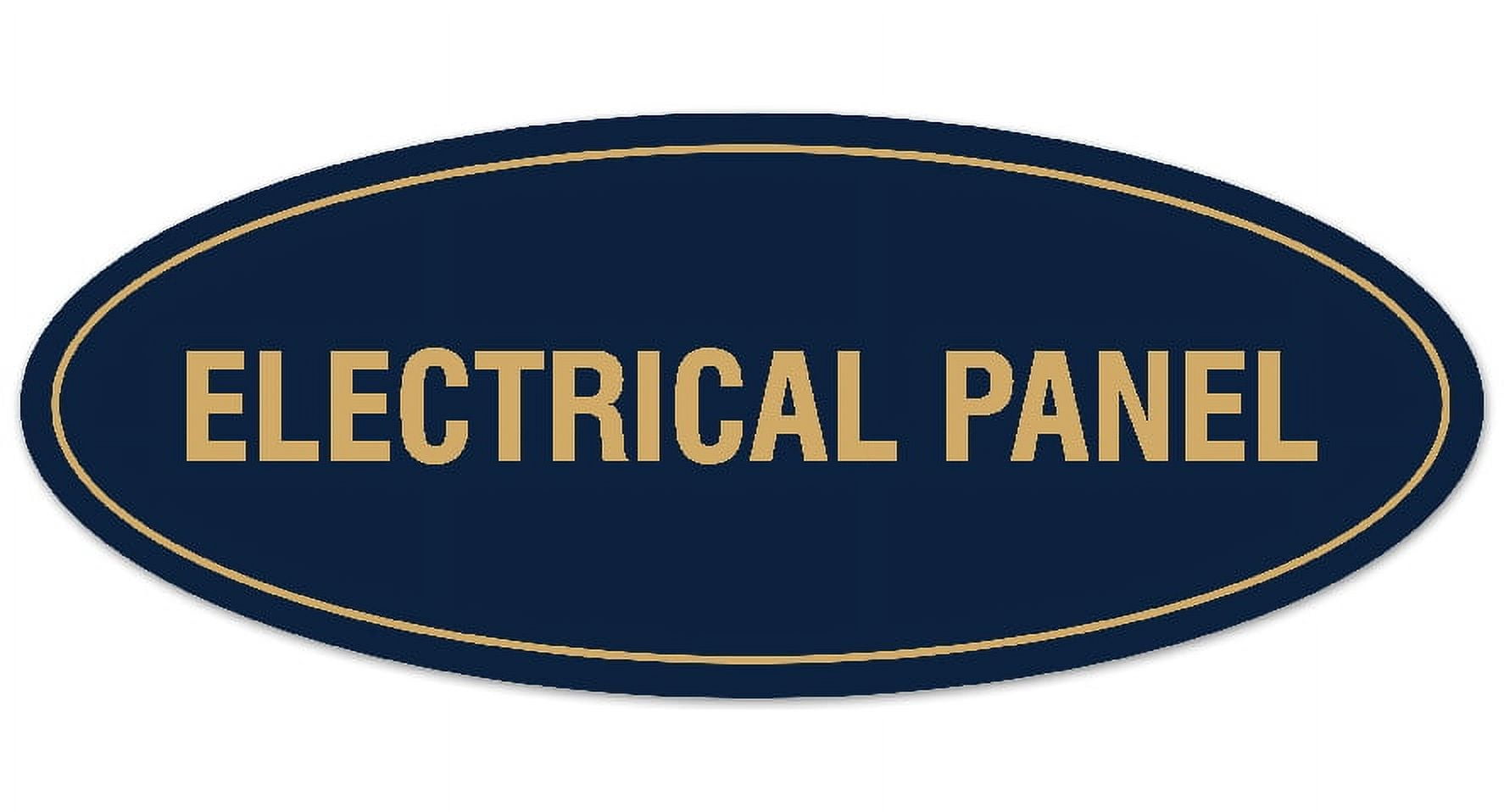 Signs ByLITA Oval Electrical Panel Sign - Laser-Engraved Lettering ...