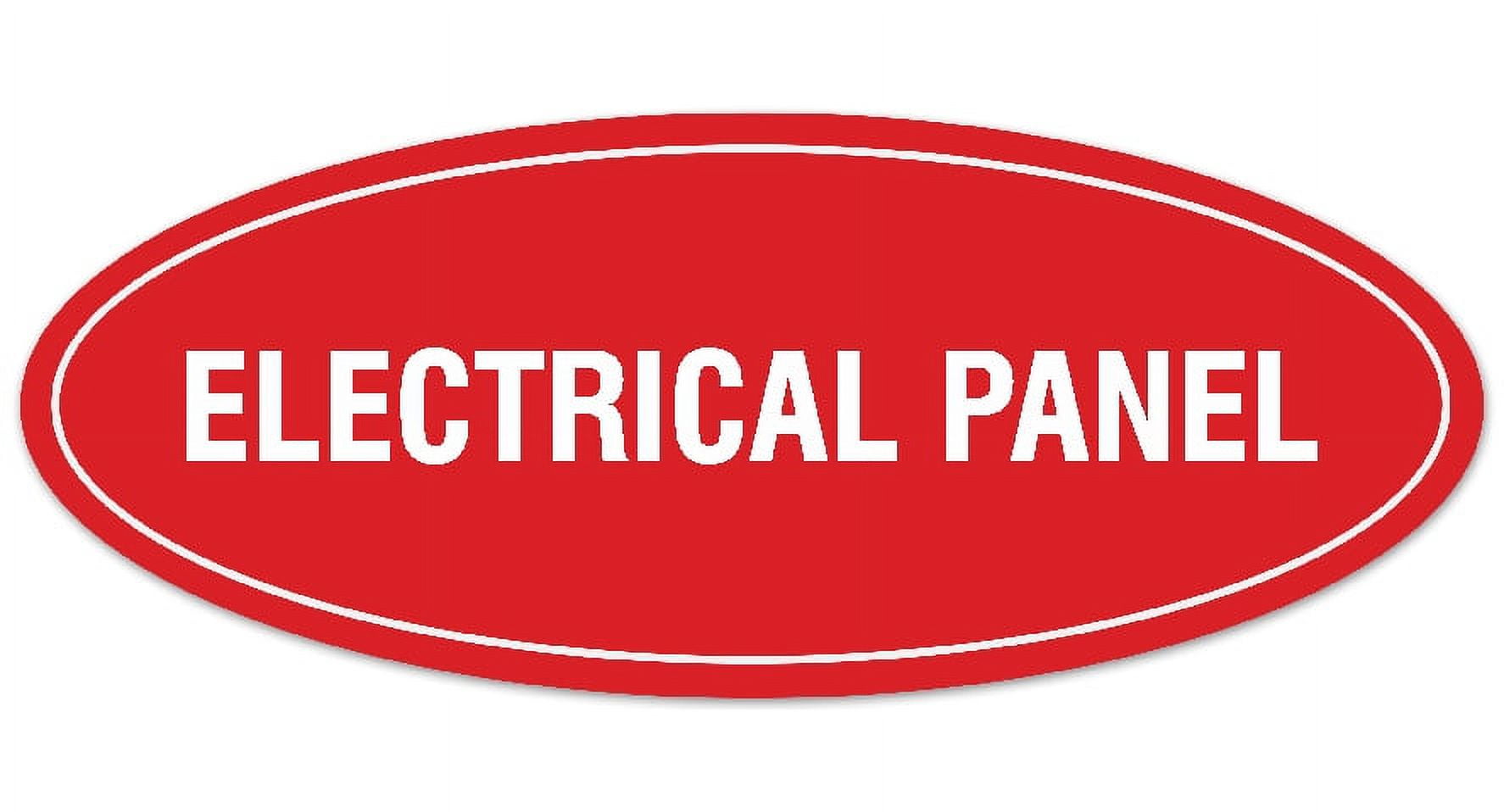Signs ByLITA Oval Electrical Panel Sign - Laser-Engraved Lettering ...
