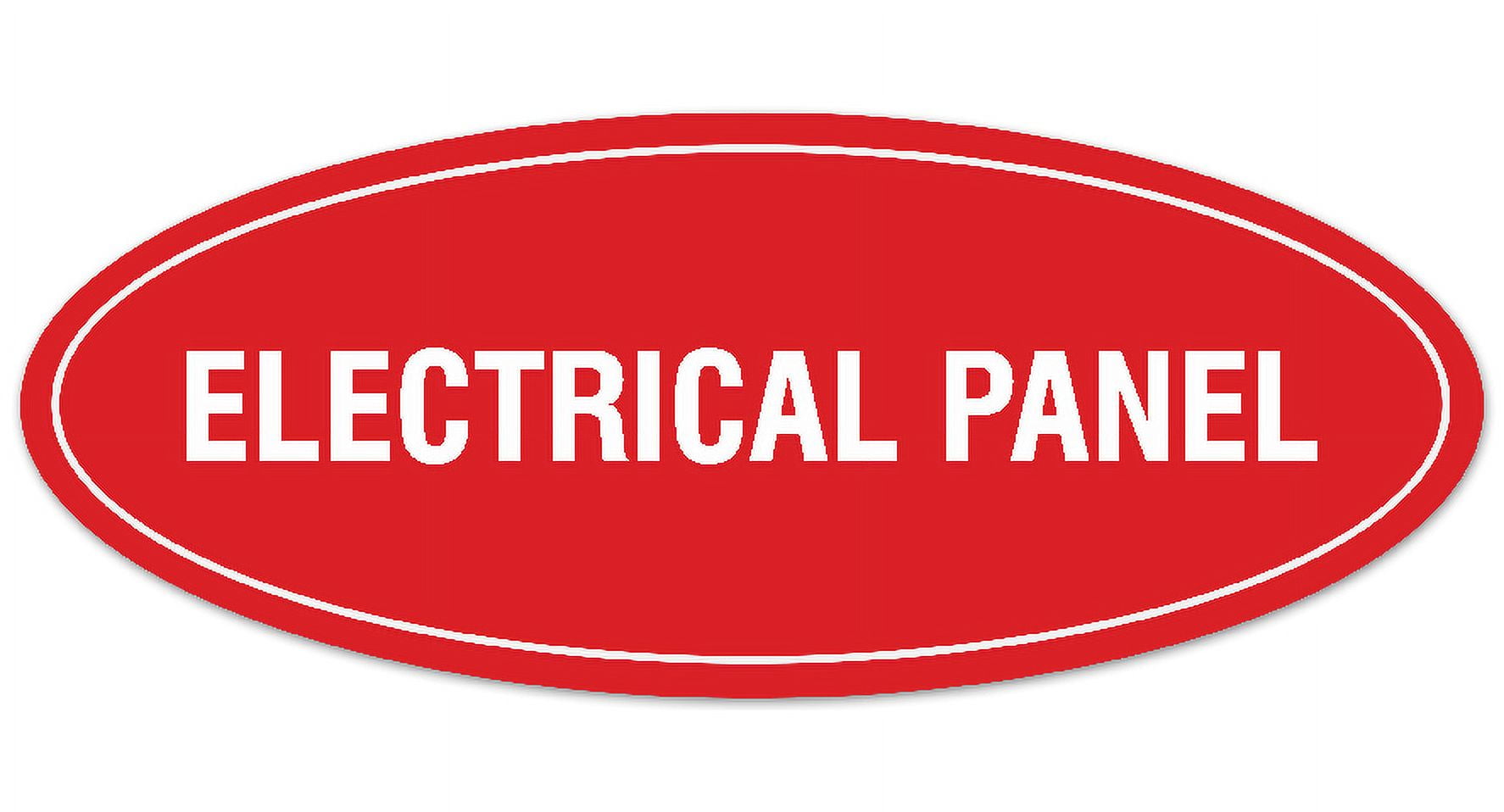 Signs ByLITA Oval Electrical Panel Sign - Laser-Engraved Lettering ...
