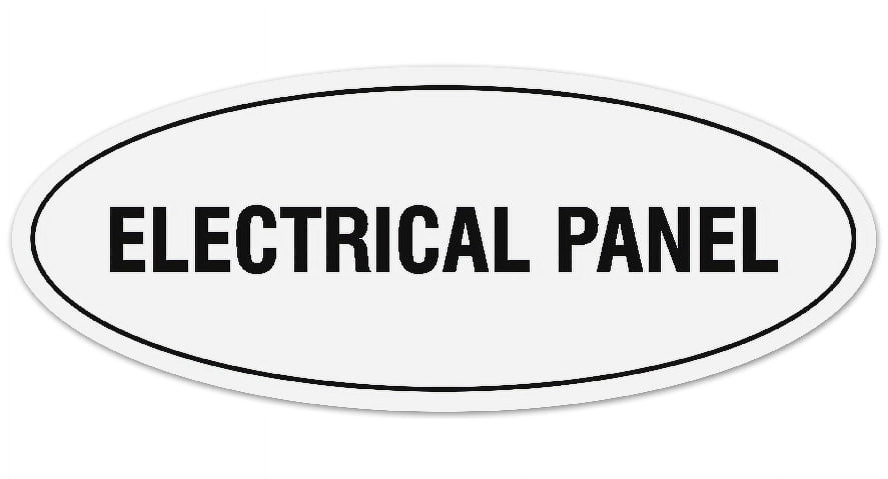 Signs ByLITA Oval Electrical Panel Sign - Laser-Engraved Lettering ...