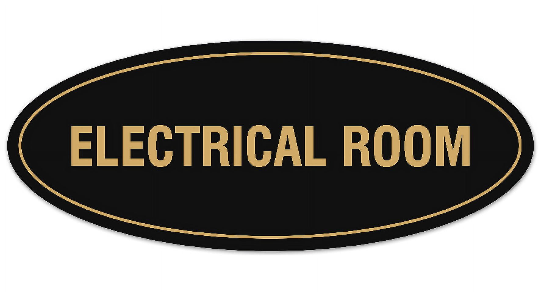 Signs ByLITA Oval Electrical Room Sign - Laser-Engraved Lettering ...