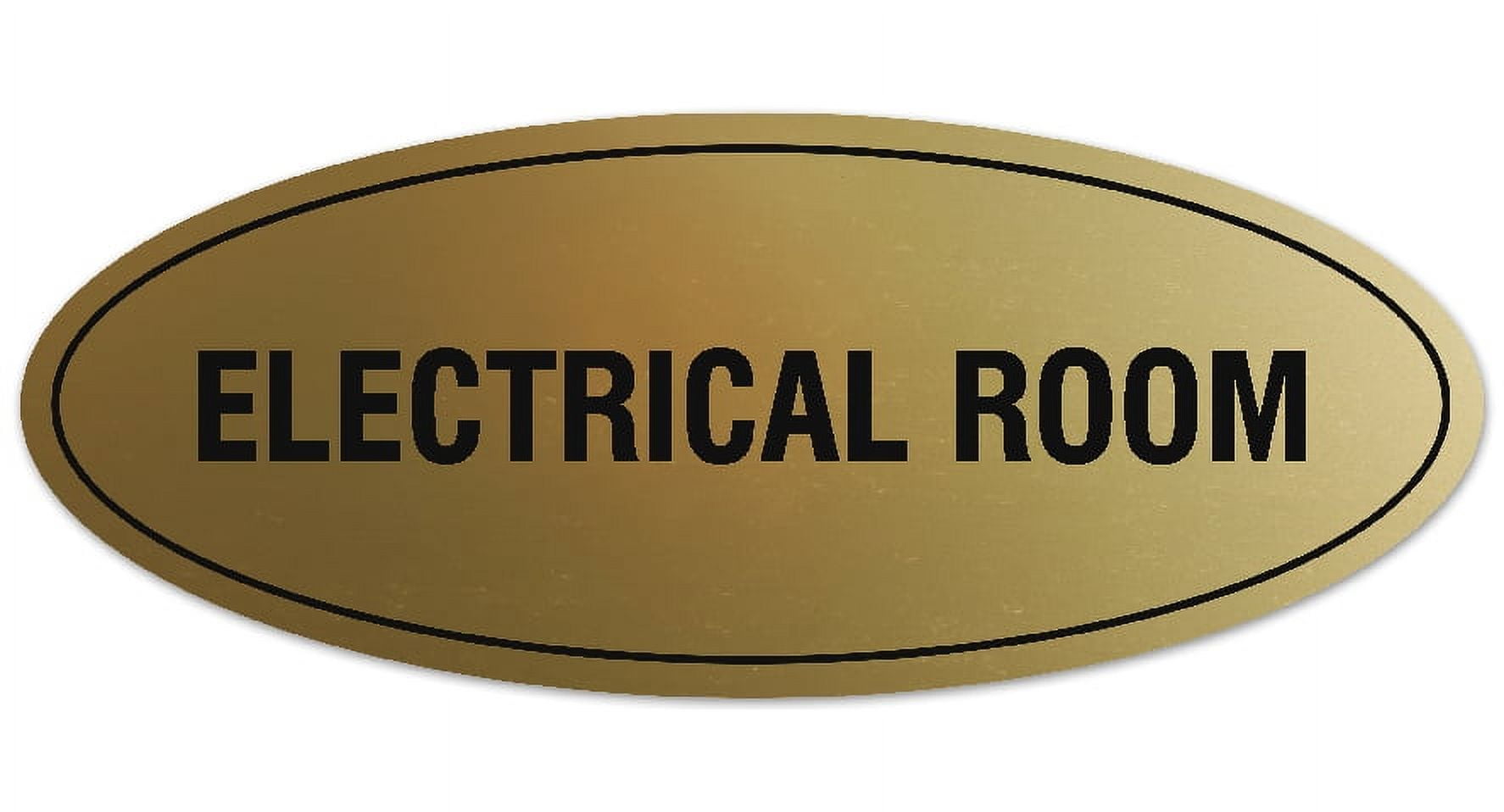Signs ByLITA Oval Electrical Room Sign - Laser-Engraved Lettering ...