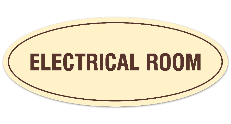 Signs ByLITA Oval Electrical Room Sign - Laser-Engraved Lettering ...