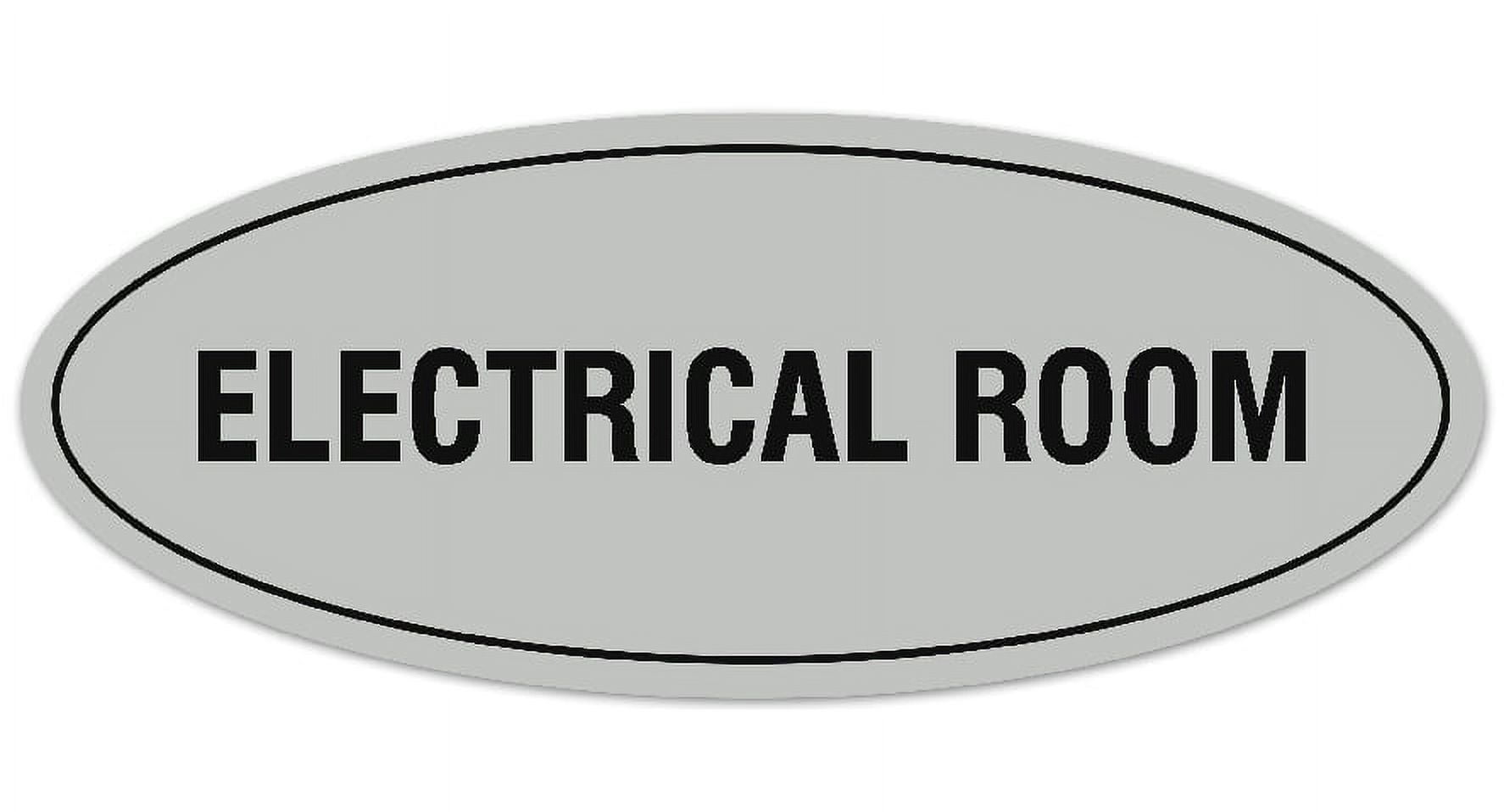 Signs ByLITA Oval Electrical Room Sign - Laser-Engraved Lettering ...