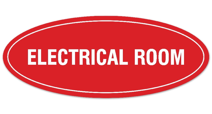 Signs ByLITA Oval Electrical Room Sign - Laser-Engraved Lettering ...