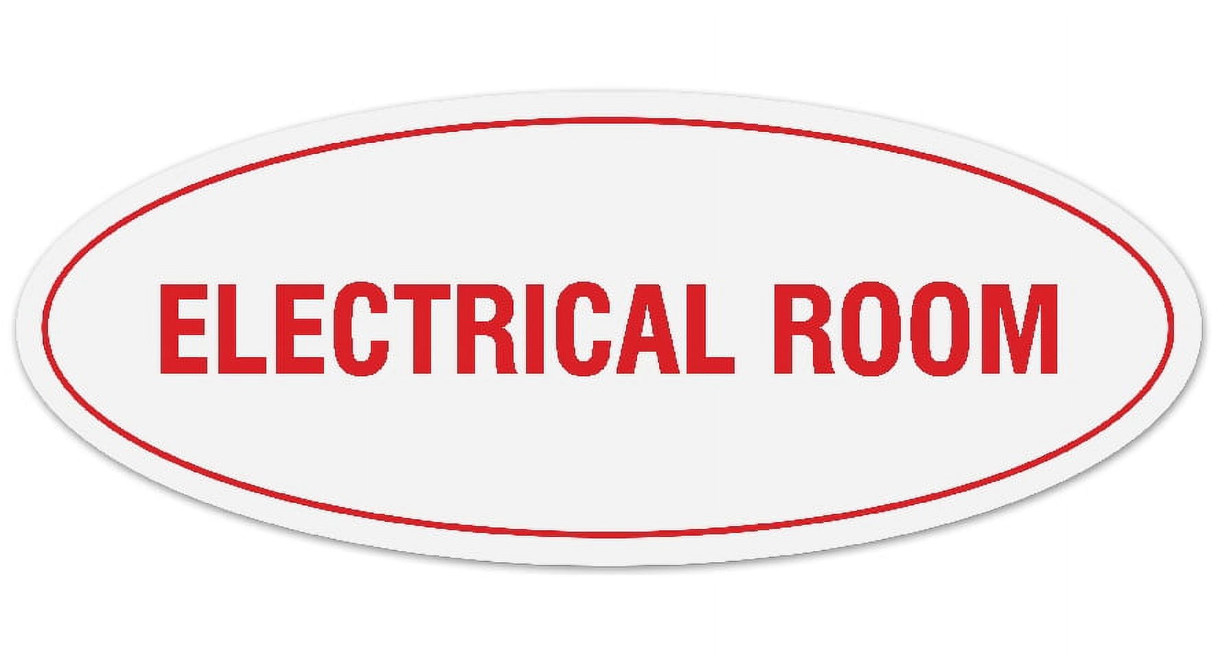Signs ByLITA Oval Electrical Room Sign - Laser-Engraved Lettering ...