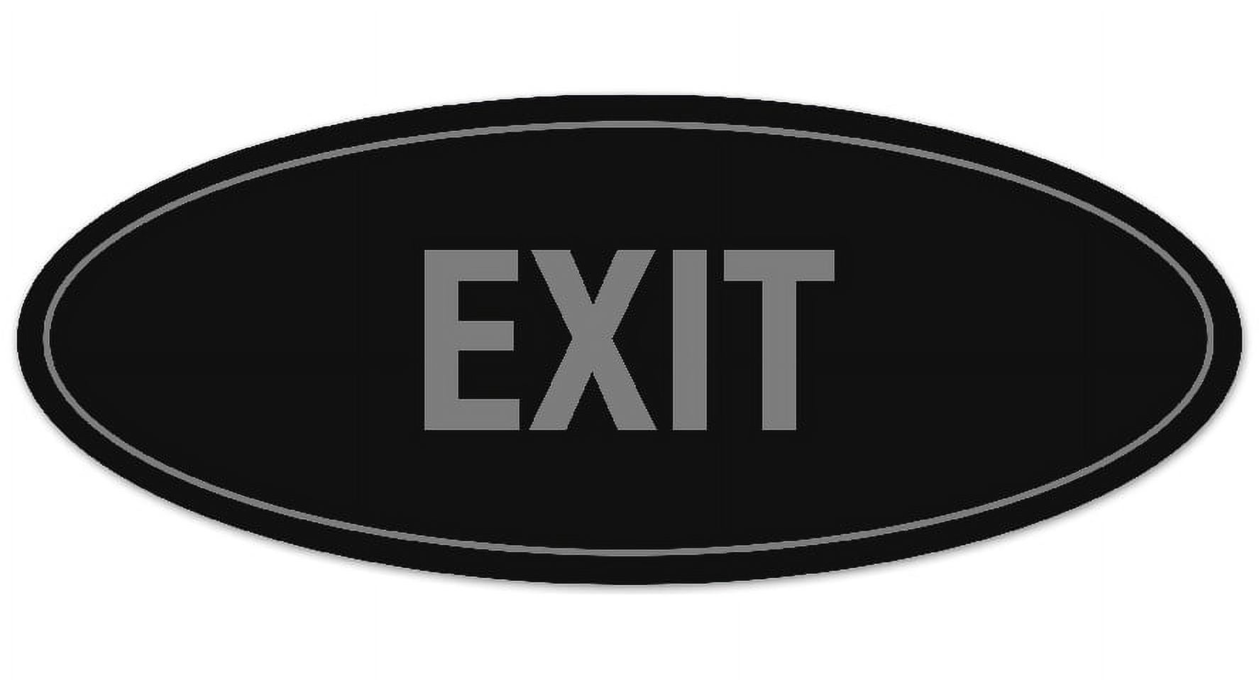 Signs ByLITA Oval Exit Sign - Laser-Engraved Lettering | Durable ABS ...