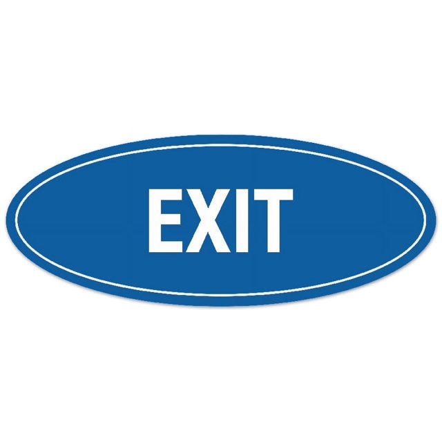 Signs ByLITA Oval Exit Sign - Laser-Engraved Lettering | Durable ABS ...