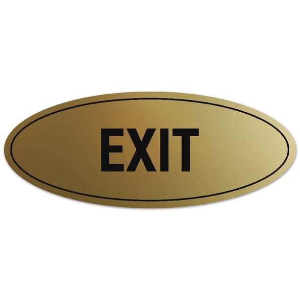 Signs ByLITA Oval Exit Sign - Laser-Engraved Lettering | Durable ABS ...