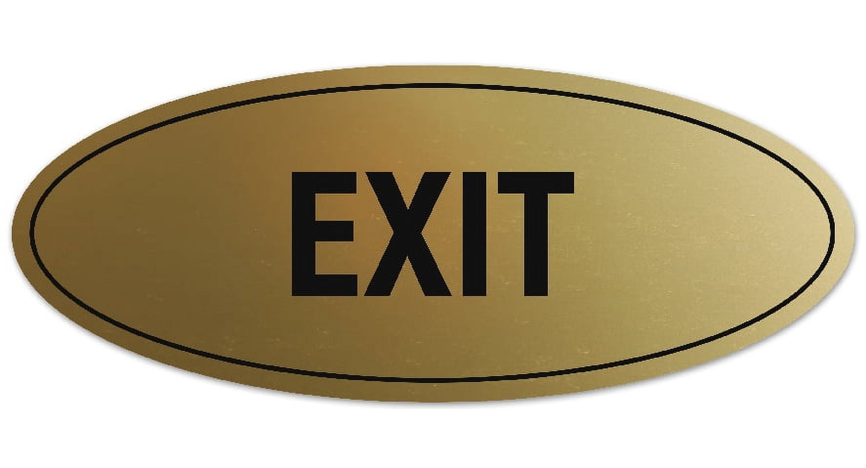 Signs ByLITA Oval Exit Sign - Laser-Engraved Lettering | Durable ABS ...