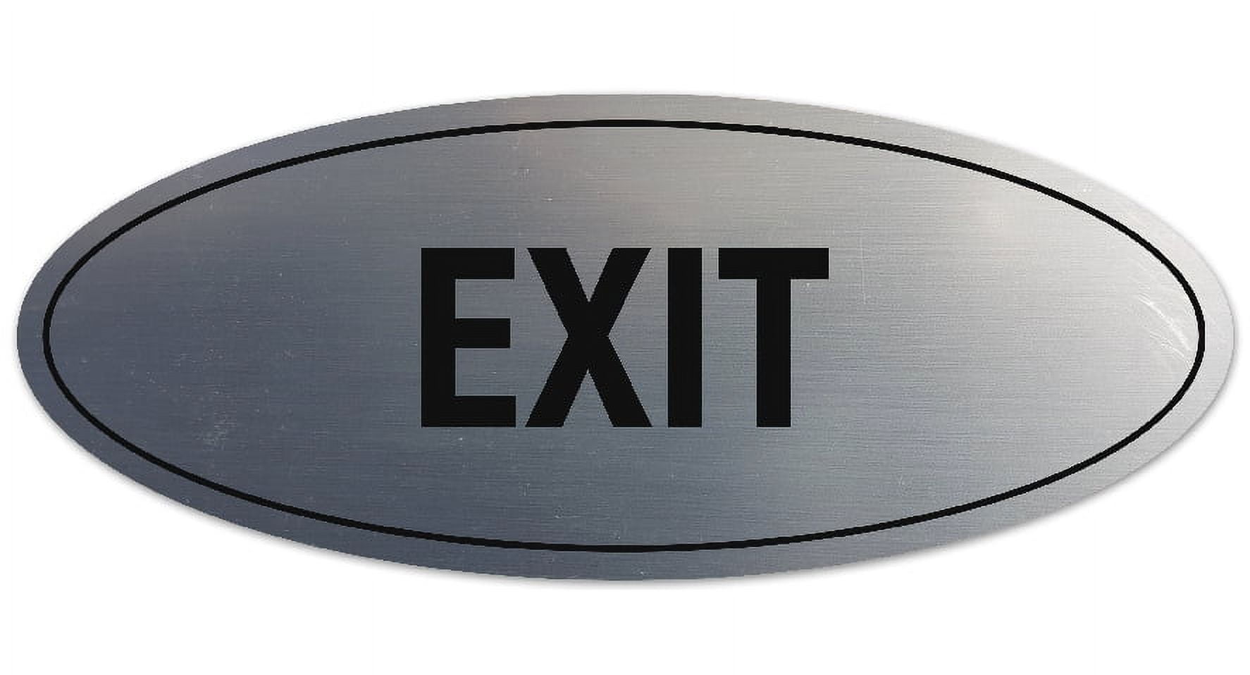 Signs ByLITA Oval Exit Sign - Laser-Engraved Lettering | Durable ABS ...