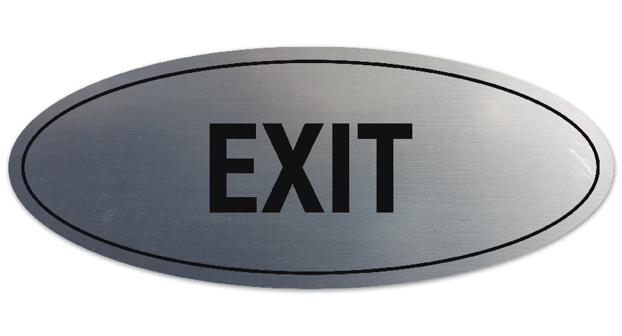 Signs ByLITA Oval Exit Sign - Laser-Engraved Lettering | Durable ABS ...