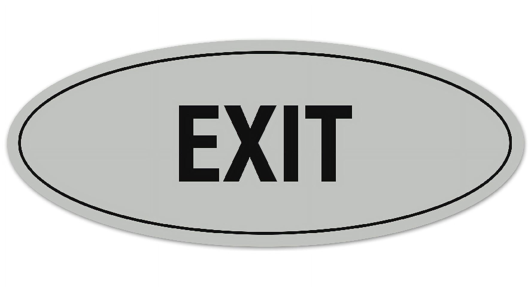 Signs ByLITA Oval Exit Sign - Laser-Engraved Lettering | Durable ABS ...