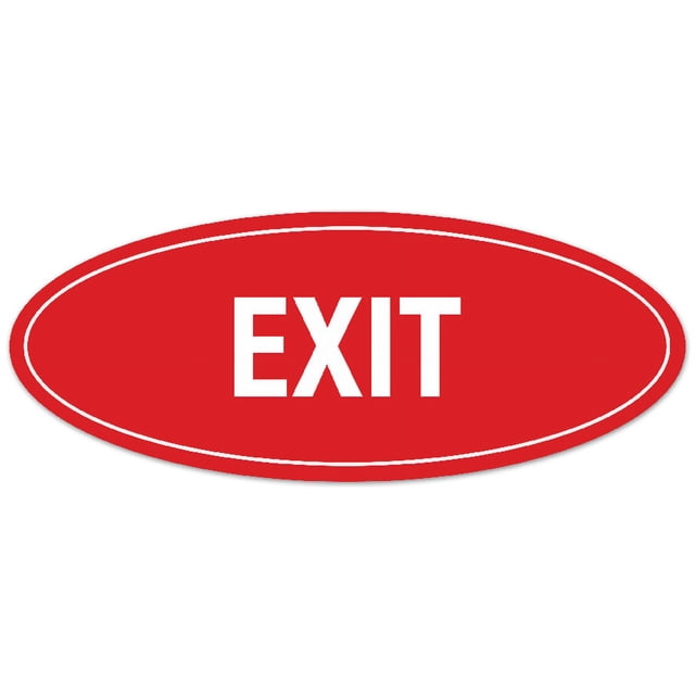 Signs ByLITA Oval Exit Sign - Laser-Engraved Lettering | Durable ABS ...