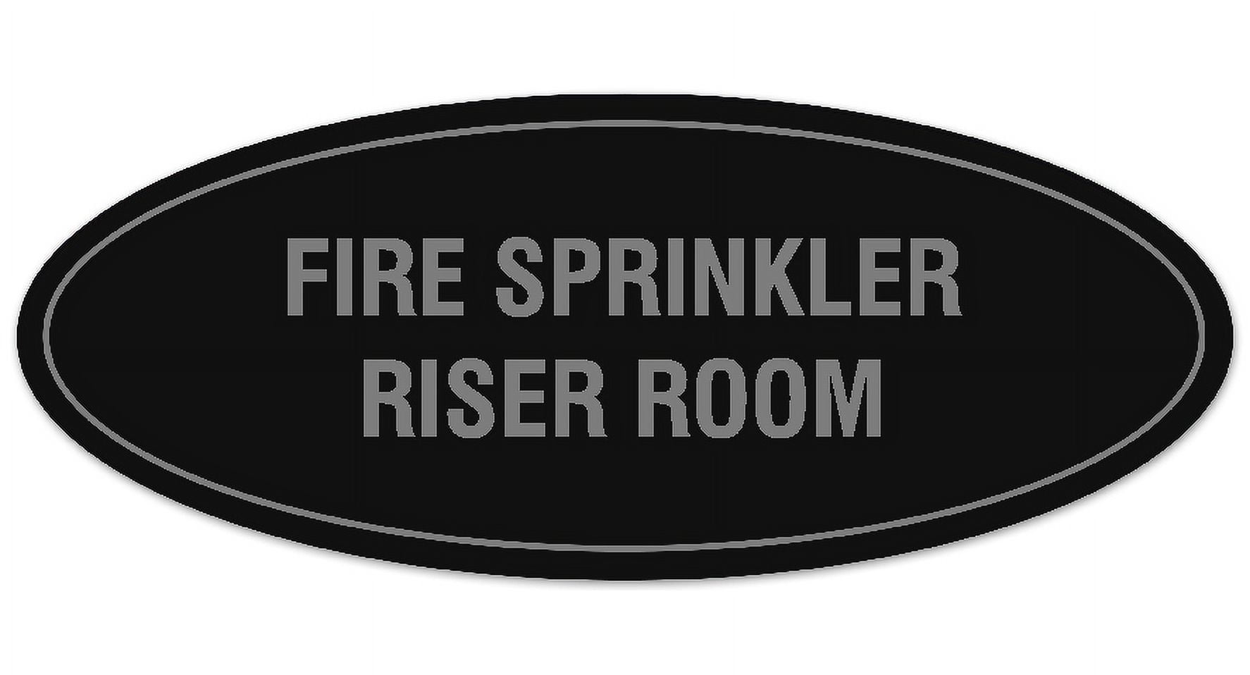 Signs ByLITA Oval FIRE SPRINKLER RISER ROOM Sign - Laser-Engraved ...