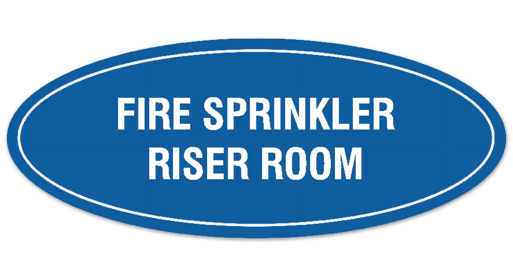 Signs ByLITA Oval FIRE SPRINKLER RISER ROOM Sign - Laser-Engraved ...