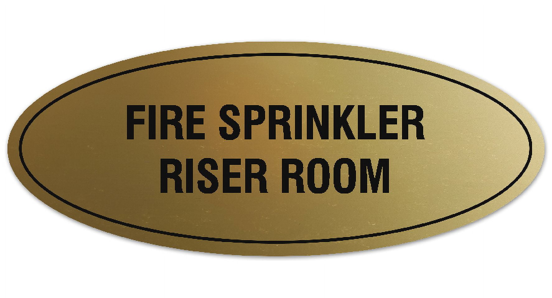 Signs ByLITA Oval FIRE SPRINKLER RISER ROOM Sign - Laser-Engraved ...