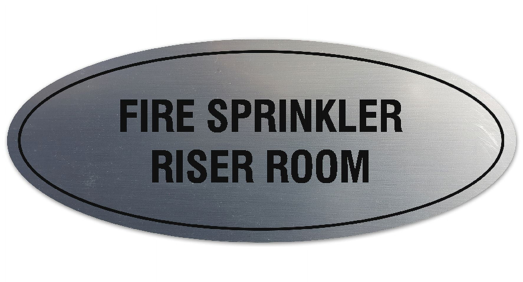 Signs ByLITA Oval FIRE SPRINKLER RISER ROOM Sign - Laser-Engraved ...