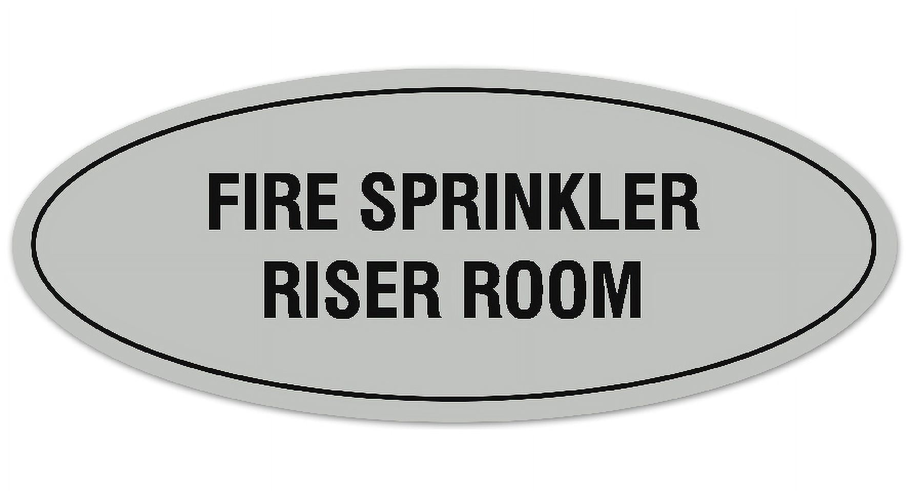 Signs ByLITA Oval FIRE SPRINKLER RISER ROOM Sign - Laser-Engraved ...