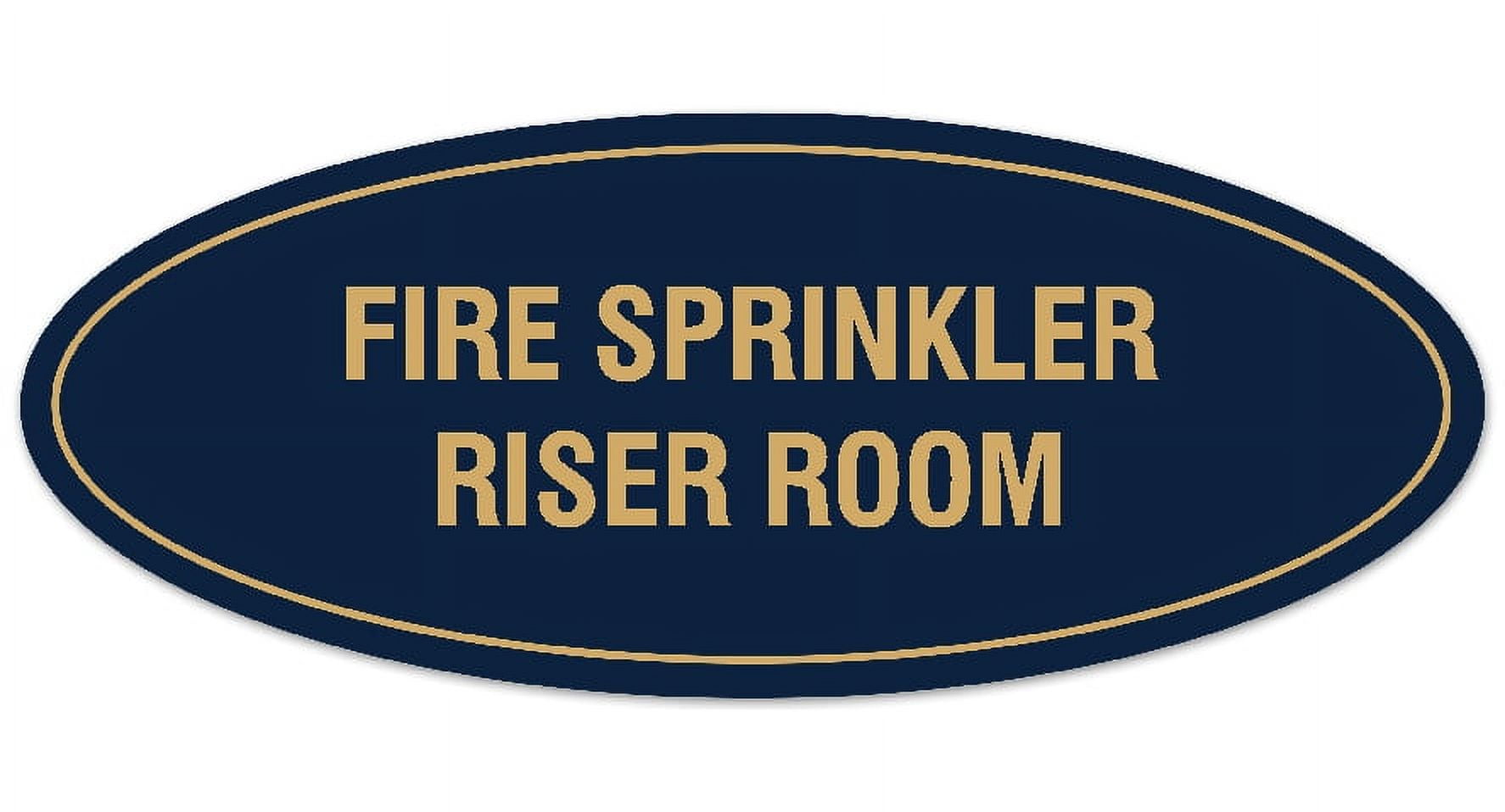 Signs ByLITA Oval FIRE SPRINKLER RISER ROOM Sign - Laser-Engraved ...