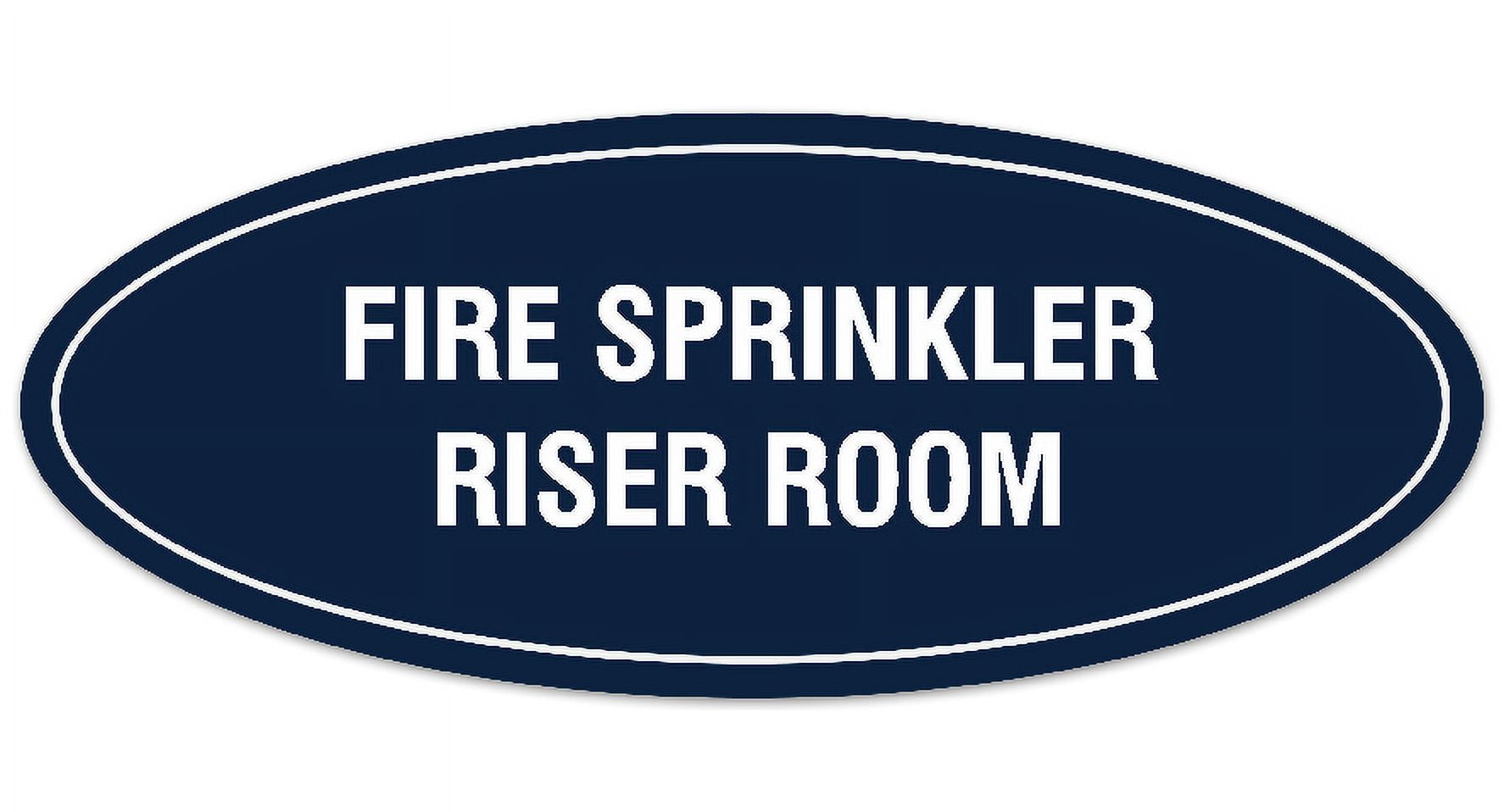 Signs ByLITA Oval FIRE SPRINKLER RISER ROOM Sign - Laser-Engraved ...