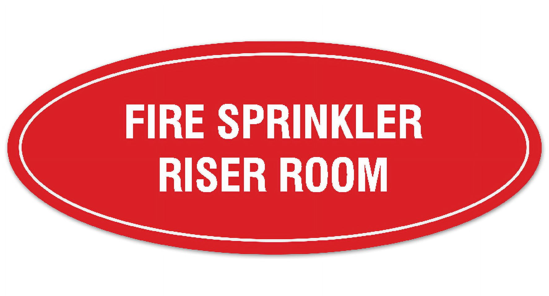 Signs ByLITA Oval FIRE SPRINKLER RISER ROOM Sign - Laser-Engraved ...