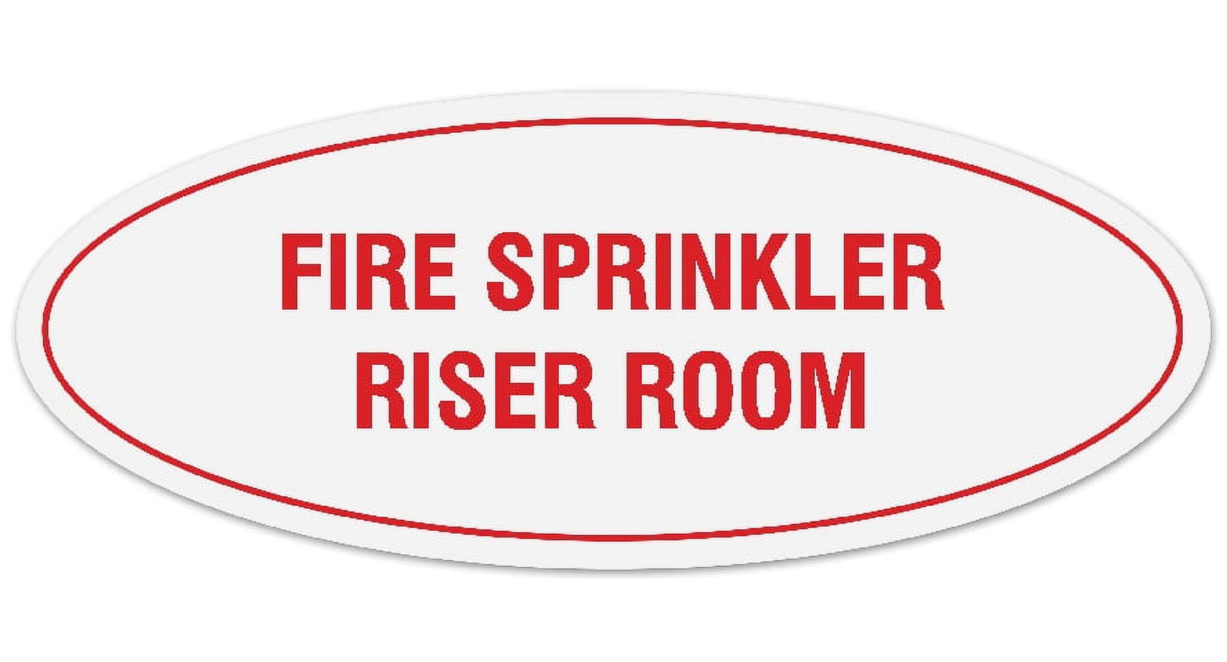 Signs ByLITA Oval FIRE SPRINKLER RISER ROOM Sign - Laser-Engraved ...