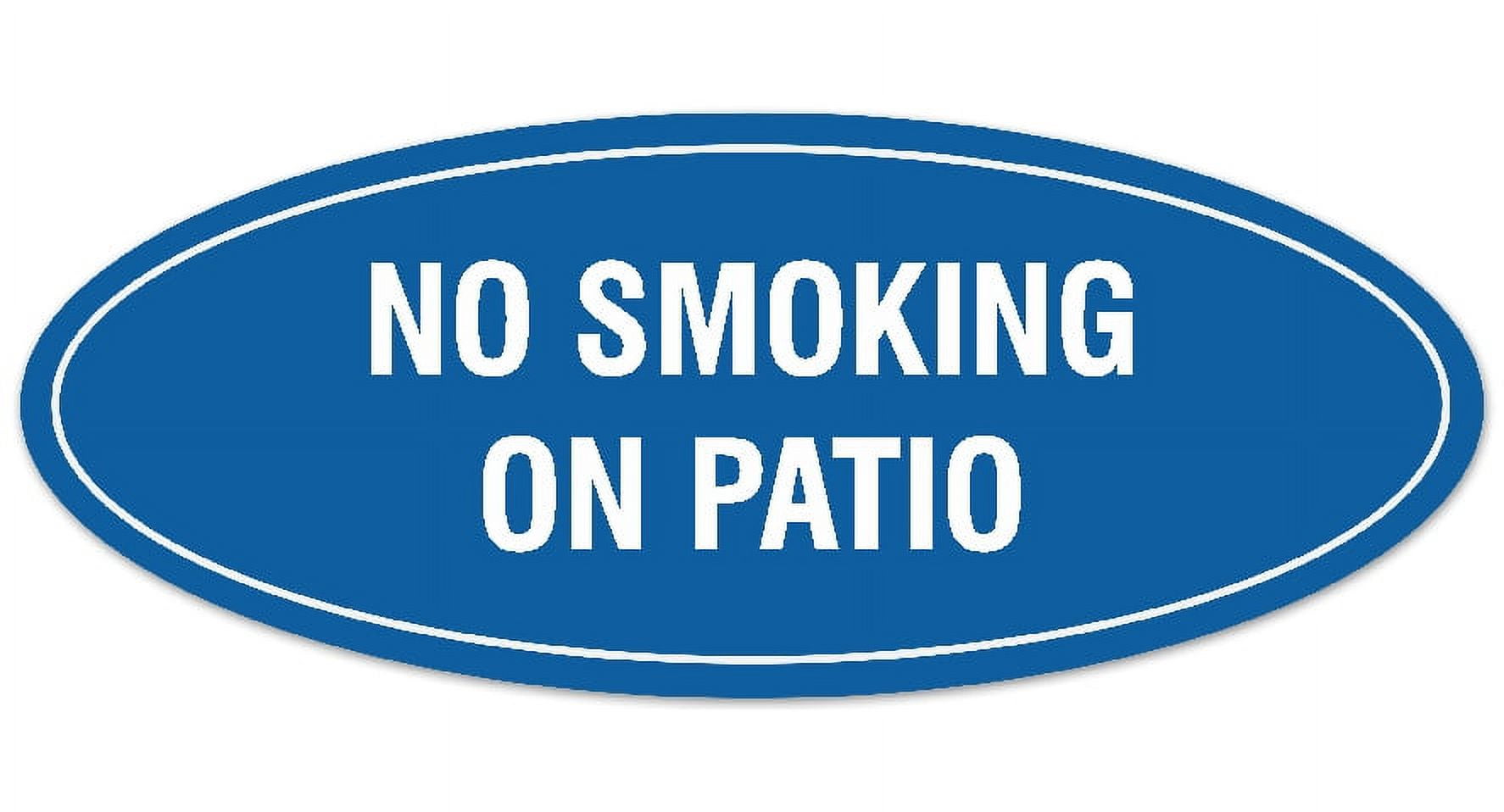 Signs ByLITA Oval NO SMOKING ON PATIO Sign - Laser-Engraved Lettering ...