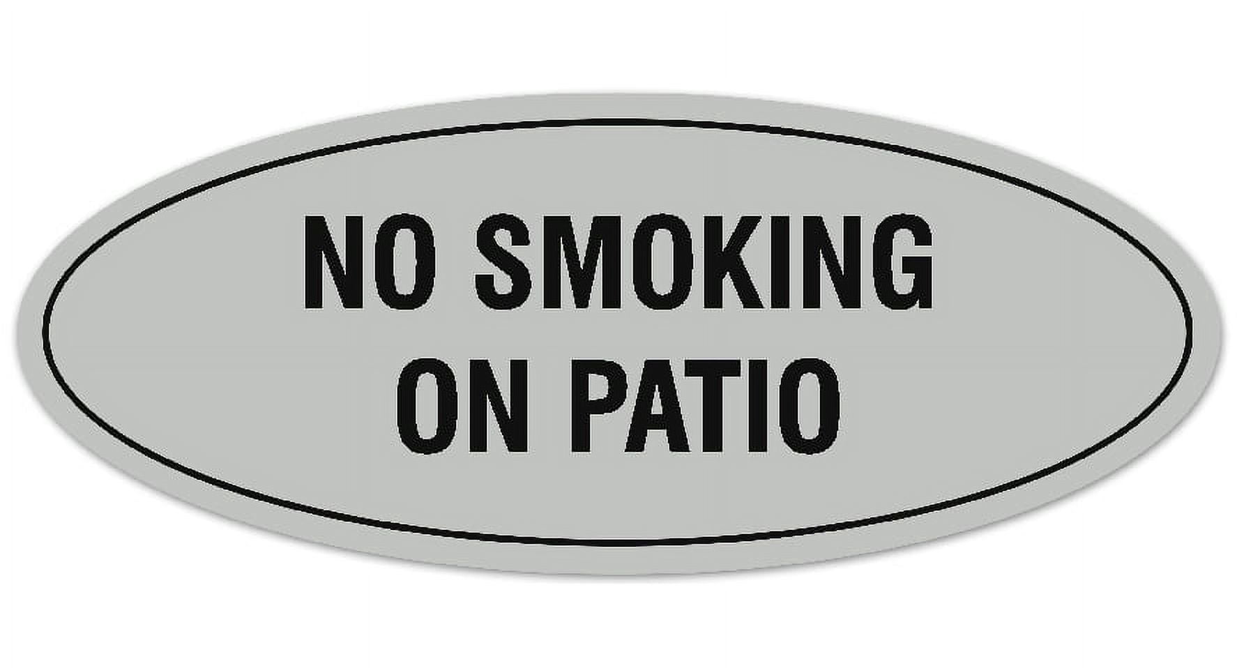 Signs ByLITA Oval NO SMOKING ON PATIO Sign - Laser-Engraved Lettering ...