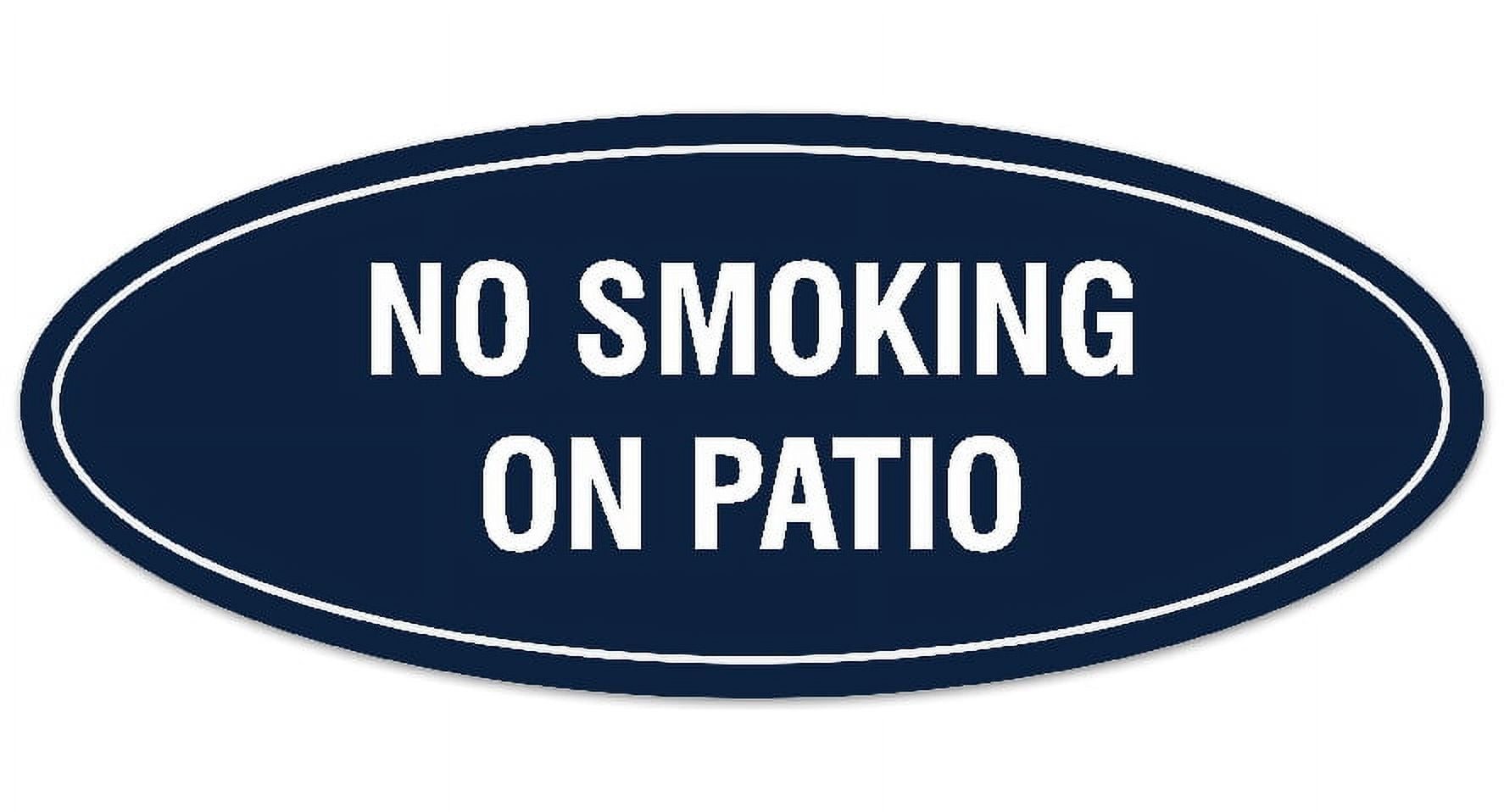 Signs ByLITA Oval NO SMOKING ON PATIO Sign - Laser-Engraved Lettering ...