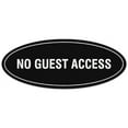 Signs ByLITA Oval No Guest Access Sign - Laser-Engraved Lettering ...