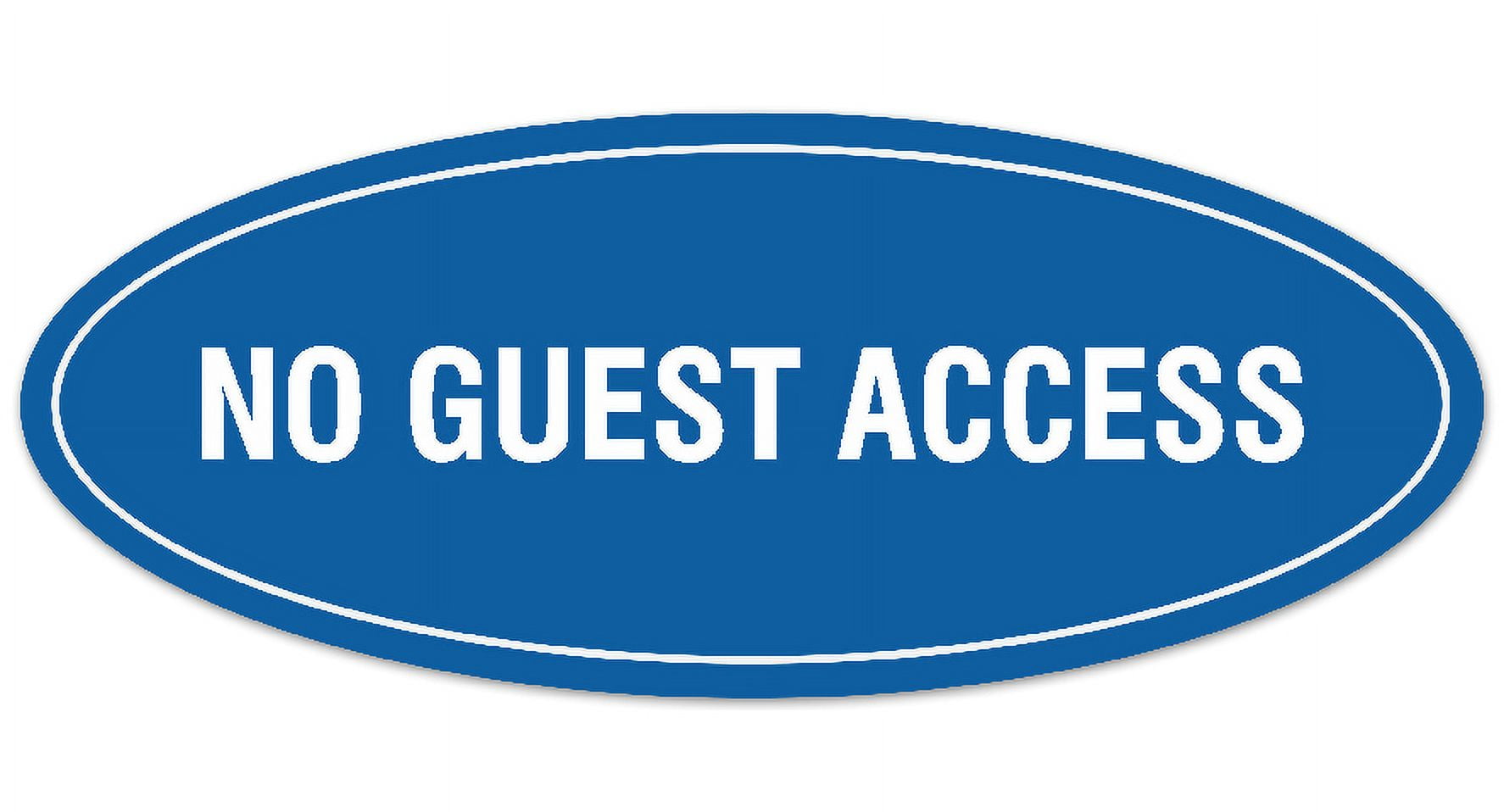 Signs ByLITA Oval No Guest Access Sign - Laser-Engraved Lettering ...