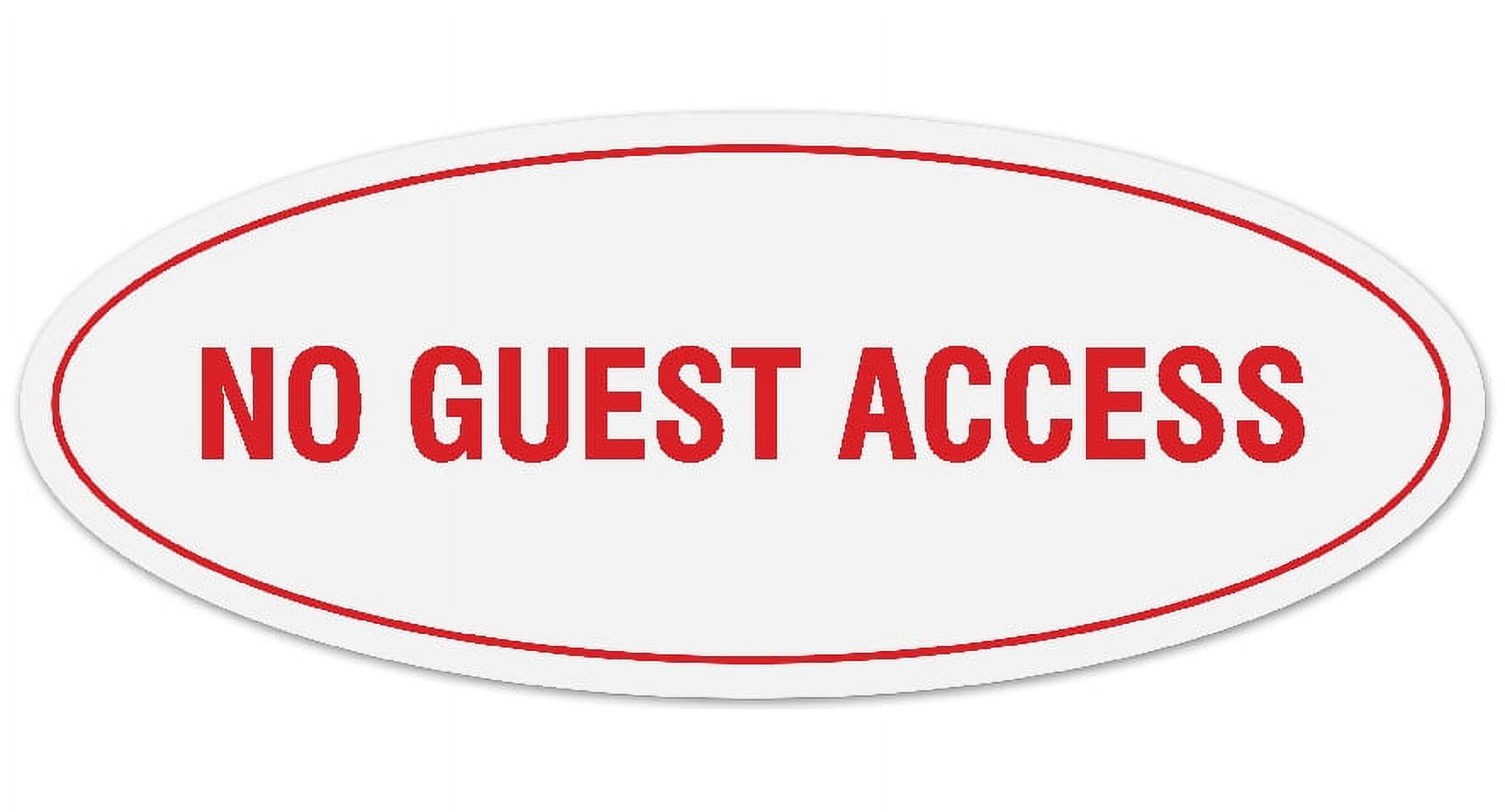 Signs ByLITA Oval No Guest Access Sign - Laser-Engraved Lettering ...