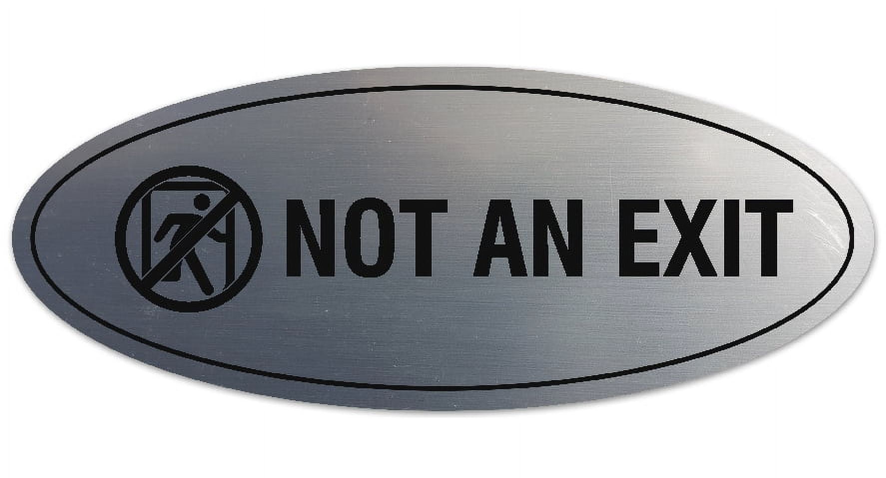 Signs ByLITA Oval Not an Exit (Stick Man) Sign - Laser-Engraved ...