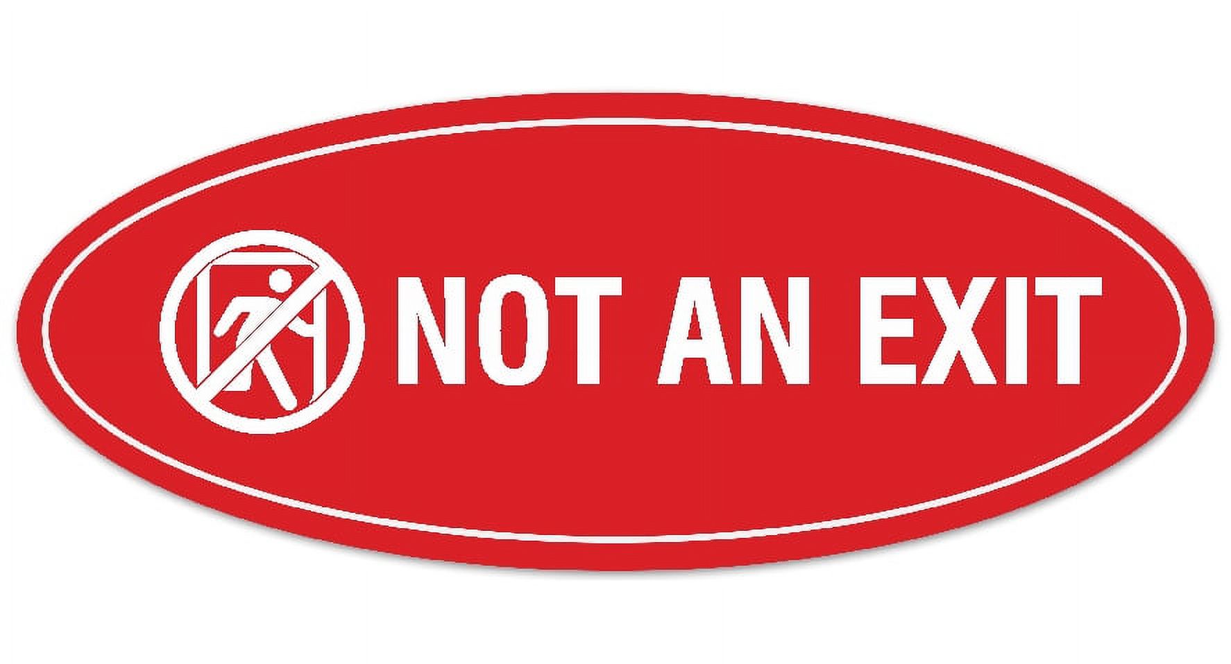 Signs ByLITA Oval Not an Exit (Stick Man) Sign - Laser-Engraved ...