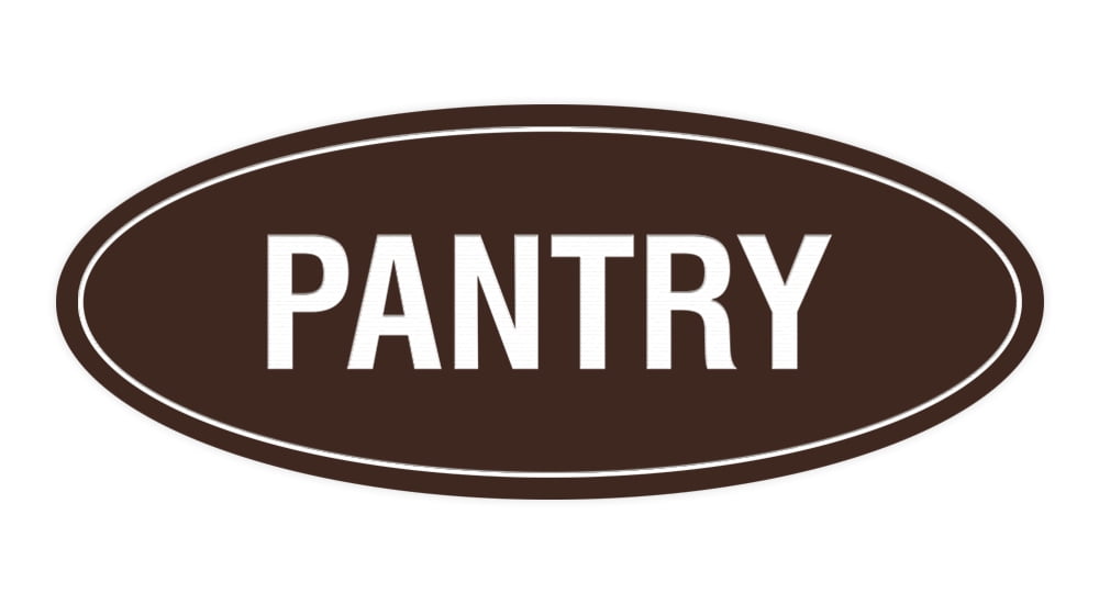 Signs ByLITA Oval Pantry Sign (Dark Brown) - Large 3.6x9" - Walmart.com